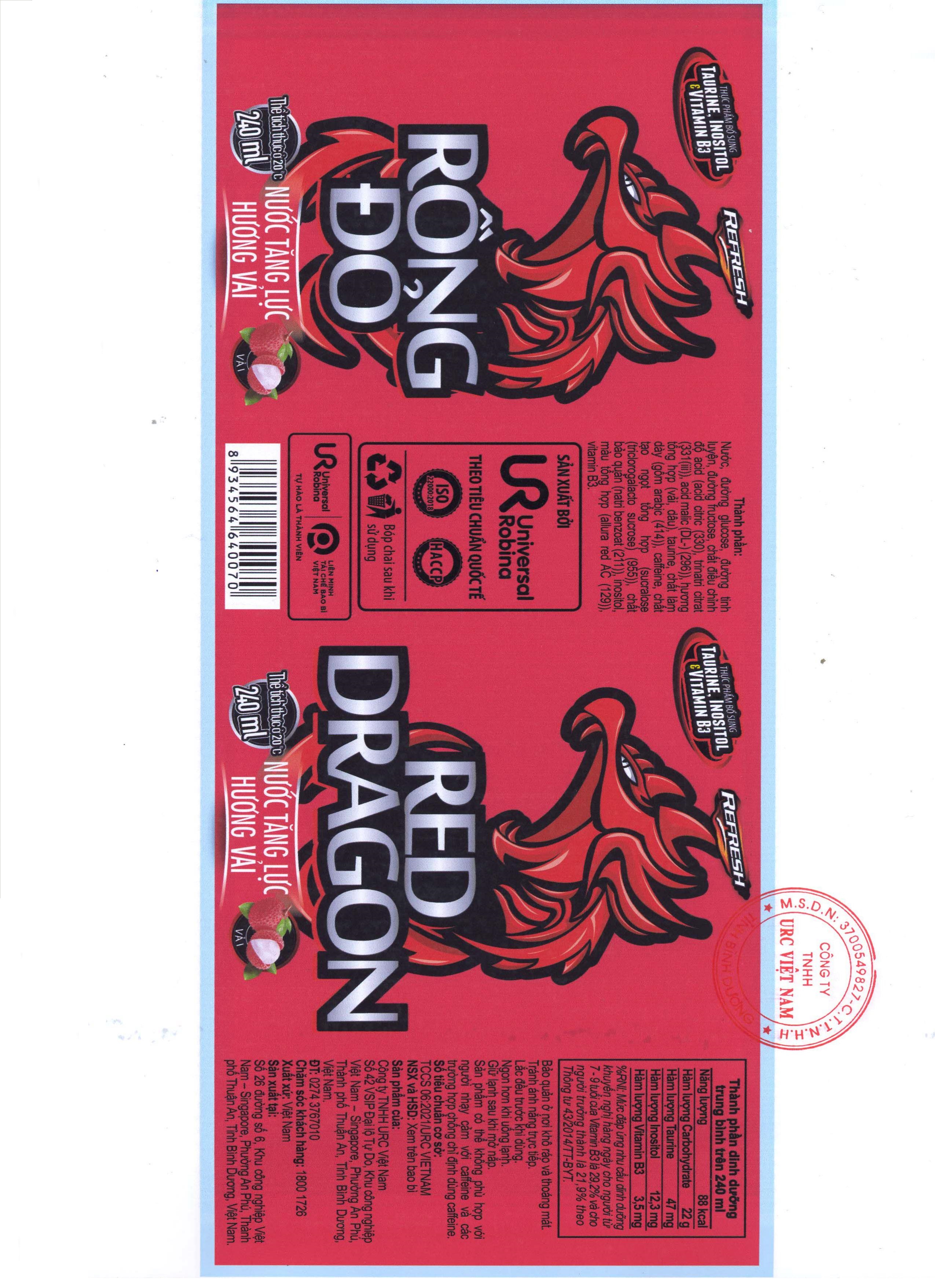 ENERGY DRINK RONG DO LYCHEE FLAVOR