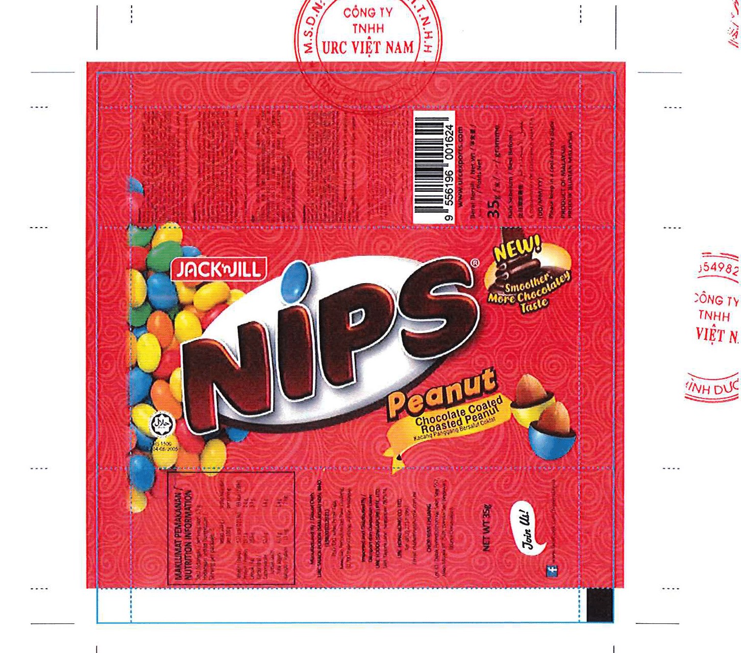 NIPS PEANUT CHOCOLATE 13G X 30 X 10