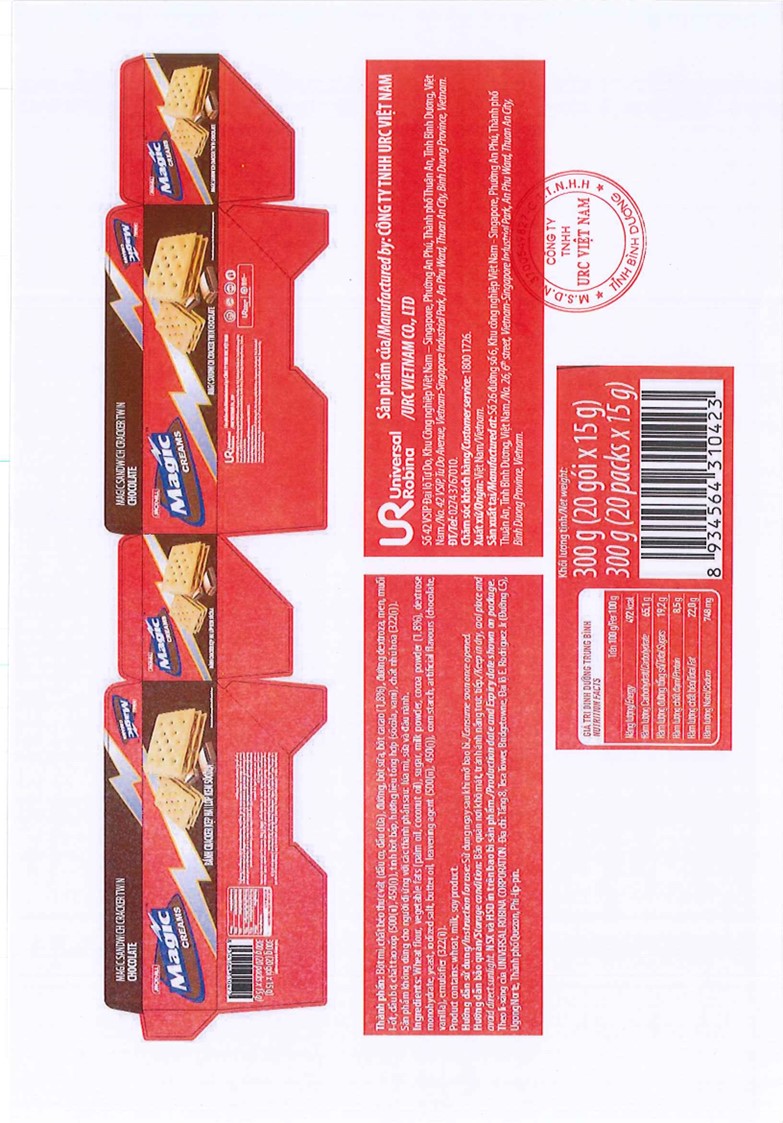 BÁNH CRACKER KẸP HAI LỚP KEM SÔCÔLA MAGIC